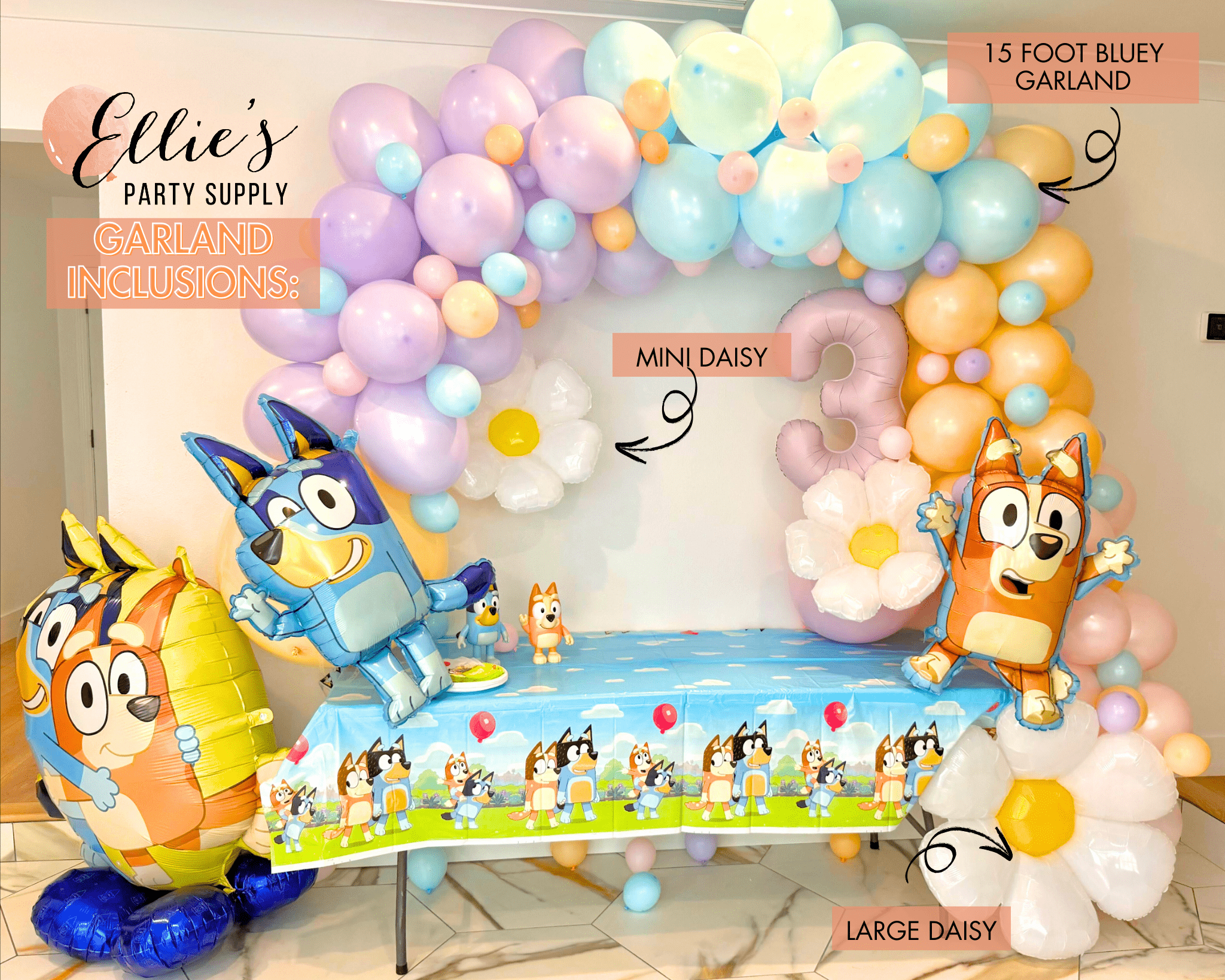 Bluey-Inspired Balloon Garland | Kids' Party Balloon Arch Kit ...